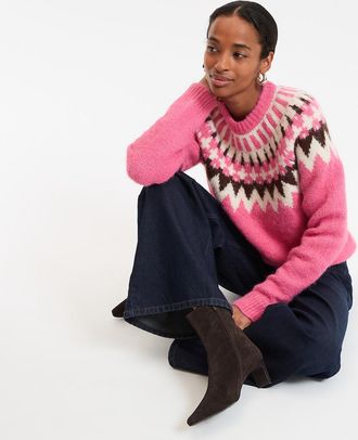 La Redoute Collections Pull Col Rond Jacquard En Grosse Maille