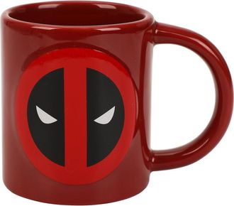 Bioworld Keramiktasse mit Deadpool-Kost&uuml;m und Logo, 473 ml, Rot und Schwarz