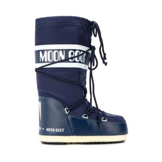 Moon Boot Blau wasserabweisende gepolsterte Winterstiefel - - Shoes - Herren - Blau - 35 EU