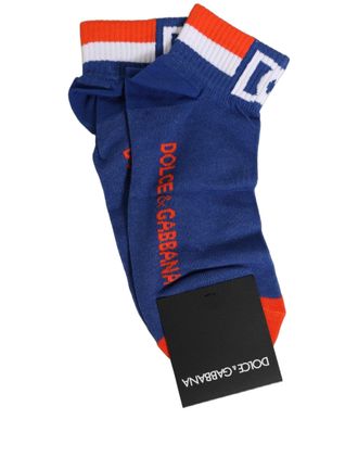 Dolce & Gabbana SCS2288 DG Logo Stripe Socks - Multicolor