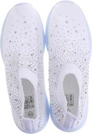 Yarnow Chaussures Femme Respirantes Semelle &Eacute;paisse Antichoc avec D&eacute;corations Brillantes Baskets D&eacute;contract&eacute;es &agrave; Maille Souple pour Sport Quotidien et Marche