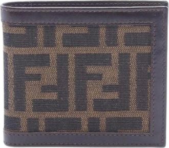 Fendi Portefeuille Pre-owned en toile et cuir Zucca - Femme - Pre-owned - Brun - Taille: ONE Size