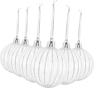 Garneck 6 St&uuml;ck Teiliges Transparente Weihnachtskugeln Silber Leichter Weihnachtsbaumschmuck mit Aufh&auml;nger Festliche Christbaumkugeln f&uuml;r Stimmungsvolle Weihn