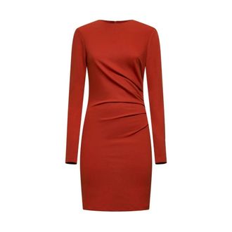 Silvian Heach Robe &agrave; manches drap&eacute;es - Femme - Robes - Rouge - Taille: 40 FR