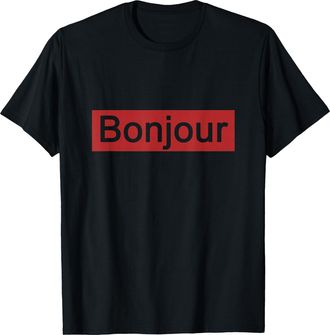 Bonjour Tolles trendiges Bonjour-T-Shirt - Herren & Damen T-Shirt