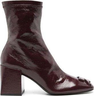 Courr&egrave;ges Femme, Chaussures, Rouge, Taille: 39 EU Bottes Bordeaux Effet Froiss&eacute;