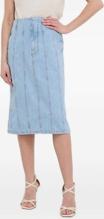 Silvian Heach jupe droite en jean à empiècements - Bleu