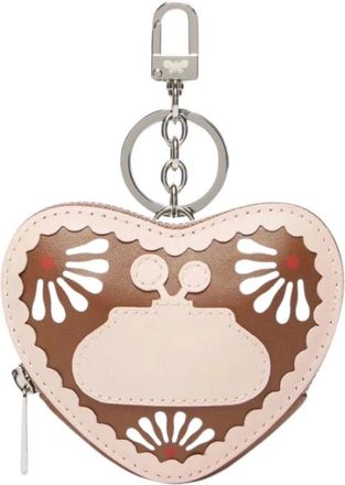 Max Mara Femme, Sacs, Brun, Taille: ONE Size Pochette Chic en Cuir avec Fermoir Métallique