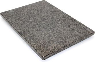 Generic Schneidebrett aus Stein - Servierplatte - K&uuml;chenbrett - Steinplatte - Untersetzer - 2 Gr&ouml;&szlig;en (Nero Impala Gl&auml;nzend, 30L x 20B cm)