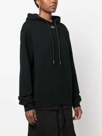 Off-white hoodie &agrave; logo brod&eacute; - BLACK WHITE