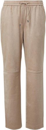 Comma Jogginghose Hose Jogpants in Veloursleder-Optik