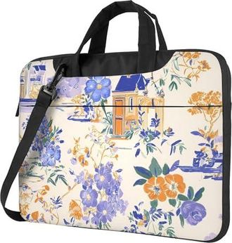 Generic Sacoche de protection vintage pour ordinateur portable de 15,6, avec bandouli&egrave;re, r&eacute;sistante aux chocs, pour homme et femme, multicolore, 15.6 inch