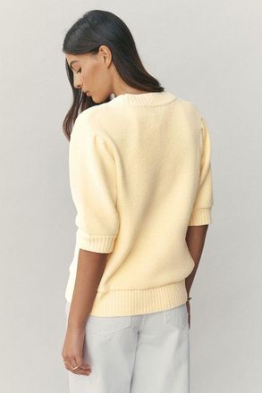 Next Strickjacke Kurzarm-Strickjacke mit herzf&ouml;rmigen Kn&ouml;pfen (1-tlg)