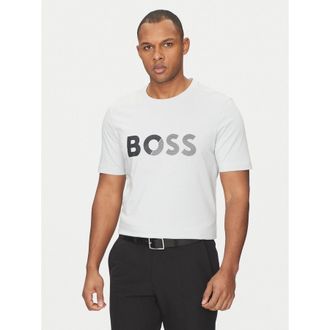 HUGO BOSS T-Shirt Tape Logo 50530990 Grau Regular Fit
