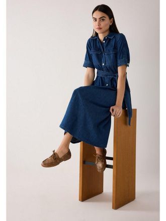 More & More Jeanskleid maxilanges Hemdblusen-Jeanskleid