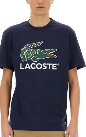 Lacoste Cotton Print T-Shirt - Blue