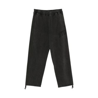 St&uuml;ssy Faded Graphic Fleece Pant - - Trousers - Herren - Schwarzk - S