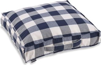 H.O.C.K. Matratzenkissen ca. 50x50x10cm Karo Mix Hotel blau