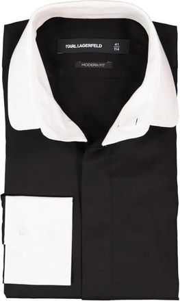 Karl Lagerfeld Herren Hemden blau Baumwolle