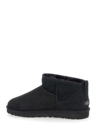 UGG Mens Boots Ultra Mini Black Suede Leather