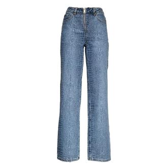 Self Portrait Gerades Jeans - - Jeans - Damen - Blau - W28