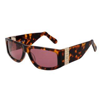 GCDS Gcds, unisex, Accessoires, Brun, Taille: ONE Size Lunettes de Soleil Rectangle Marron