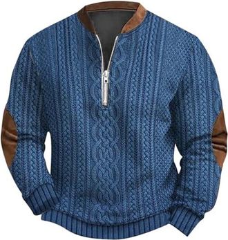Generic Sweatshirt avec Col Pull avec Drapeau Am&eacute;Ricain Pull Col Roul&eacute; Marron Homme Pull en Mohair Homme Pull Col Mao Homme Pull Militaire Pull Design Homme P