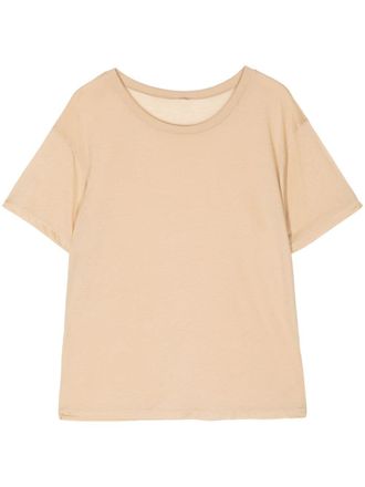 BASERANGE T-Shirt mit Rundhalsausschnitt - Nude