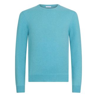 Malo Cashmere Rundhals-Pullover - - Knitwear - Herren - Blau - 2XL