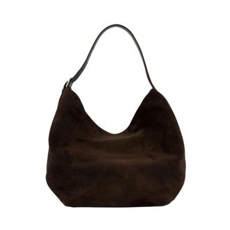 Toteme Braune Leder Shopper Tasche mit Klappe - - Bags - Damen - Braun - ONE SIZE