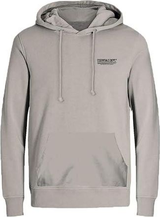 Jack & Jones Sweat à Capuche Jjolive Sweatshirt, Moonbeam/imprimé : Jack&Jones, M Homme