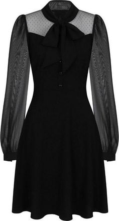 Hell Bunny A-Linien-Kleid Darcia Mid Dress Vintage Gothic Chiffon