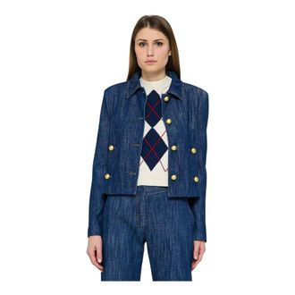 Ermanno Scervino Denim Crop Jacke - - Jackets - Damen - Blau - XS