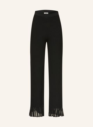 Sandro Sandro Strickhose Mit Volants schwarz
