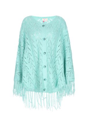 Izia Poncho Frauen T&uuml;rkis