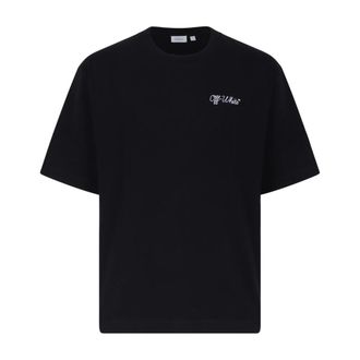 Off-white Logo Baumwoll-T-Shirt - - Tops - Herren - Schwarzk - 2XL