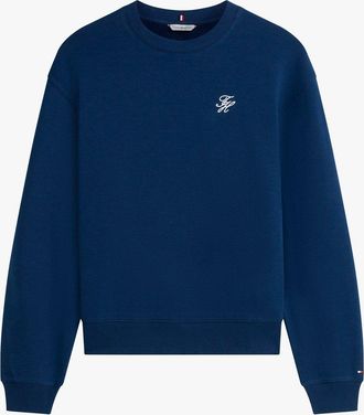 Tommy Hilfiger Sweat droit brod&eacute; en coton m&eacute;lang&eacute;