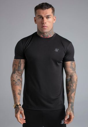 Siksilk Herren Schwarzes Muscle-Fit T-Shirt XXL