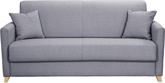 Miliboo Perlgraues skandinavisches 3-Sitzer-Sofabett SKANDY