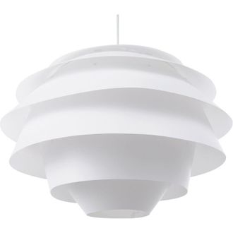 Beliani Lampe Suspension Design en Plastique Blanc E27 60W Ultra &Eacute;l&eacute;gante et Originale pour Salon ou Salle &agrave; Manger au Style Scandinave et Moderne Beliani