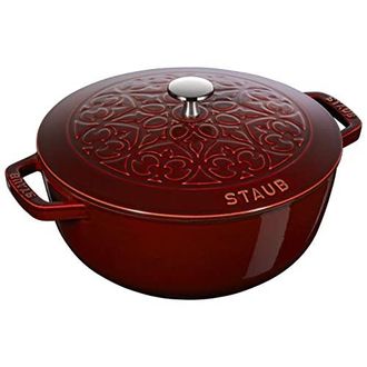 Staub Four rond en fonte Rouge grenadine 24 cm
