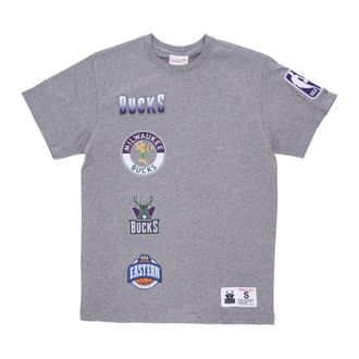 Mitchell & Ness Milwaukee Bucks NBA T-Shirt - - Tops - Herren - Grau - XL