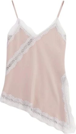 Imperial Femme, Tops, Rose, Taille: 38 FR Straight V-neck Satin Camisole