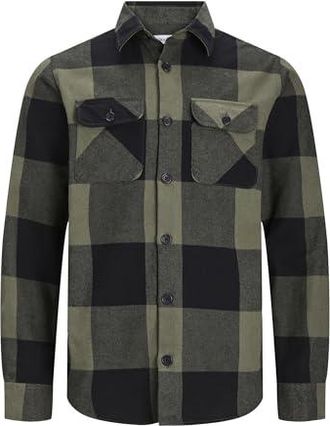 Jack & Jones Jjedarren Buffalo Overshirt Ls Noos Pantalon en Tissu, Vert Olive, M Homme