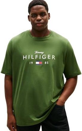 Tommy Hilfiger BT-Brand Love Big Hilfiger Tee-B Mw0Mw43005 T-Shirt S/S, Green (Mountain Pine), 4XL Grande Taille Homme