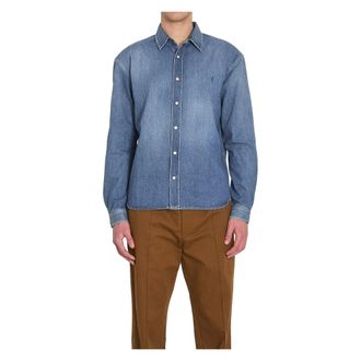 Saint Laurent Herren, Shirts, Blau, LGr&ouml;&szlig;e