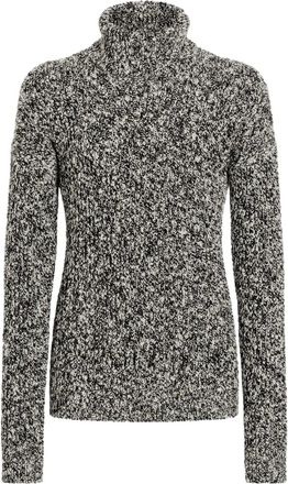 Dolce & Gabbana Melierter Rollkragenpullover - S0991 WHITE/BLACK