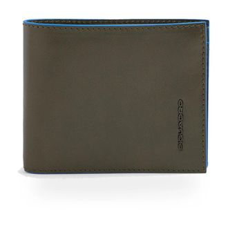 Piquadro Blaue quadratische RFID-Ledergeldb&ouml;rse - - Accessories - Herren - Gr&uuml;n - ONE SIZE