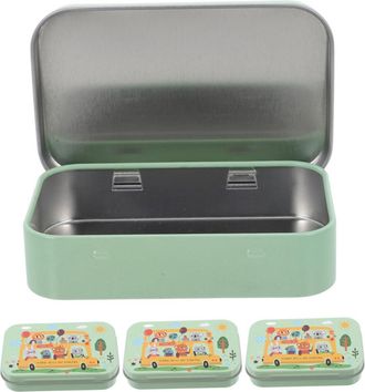 Angoily 4 St&uuml;ck Kleine Metall Aufbewahrungsdosen mit Deckel Bunte Cartoon Motive Stabile Blechboxen f&uuml;r Schmuck Schreibwaren und Kleinteile Vielseitige Aufbew