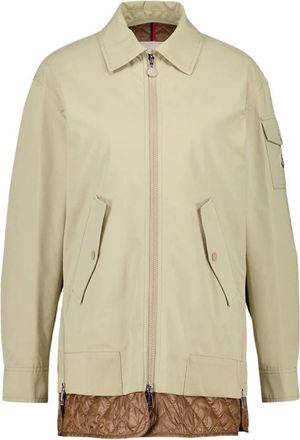 Moncler Femme, Vestes, Beige, Taille: 42 FR Felci Veste Chemise Matelass&eacute;e en Coton
